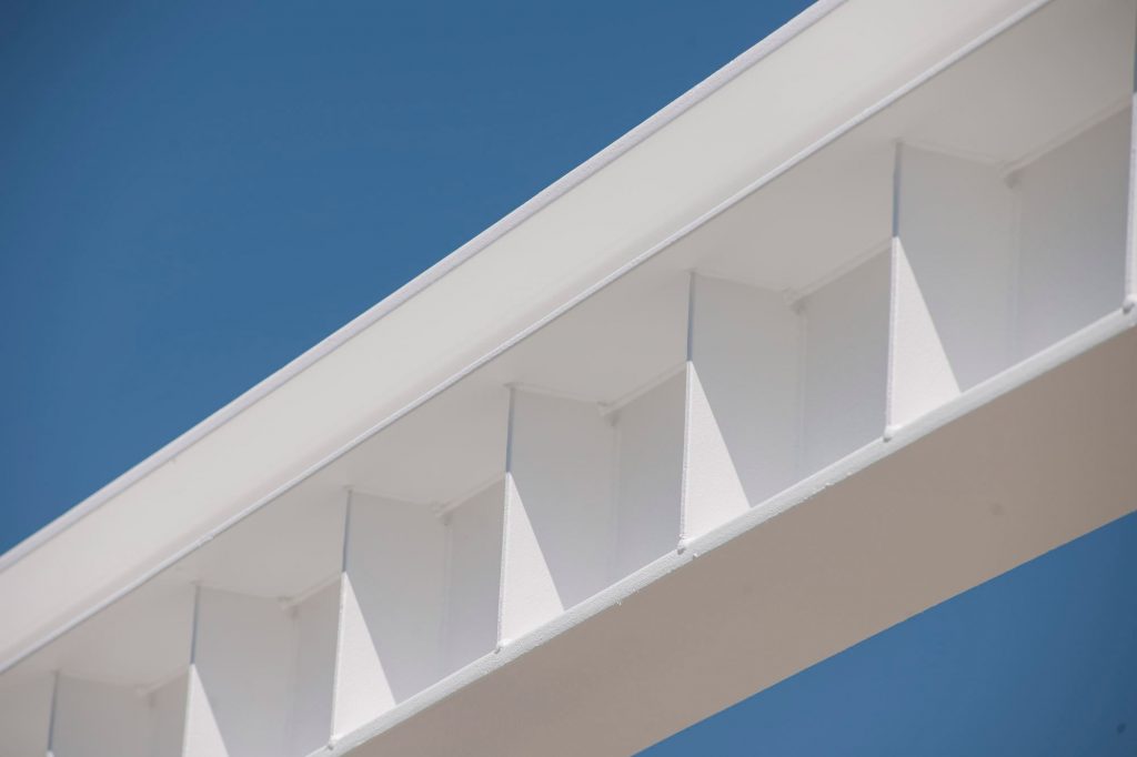 Fire protection for new administration building with atrium roof