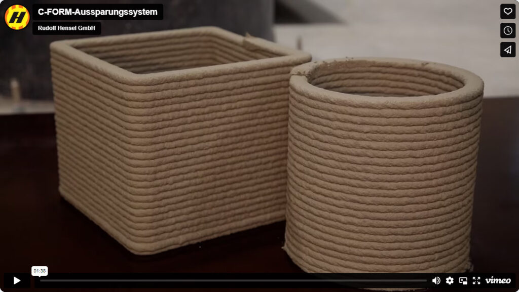 C-FORM fire protection recess formwork element